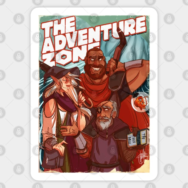 The Adveture Zone retro poster - The Adventure Zone - Sticker | TeePublic