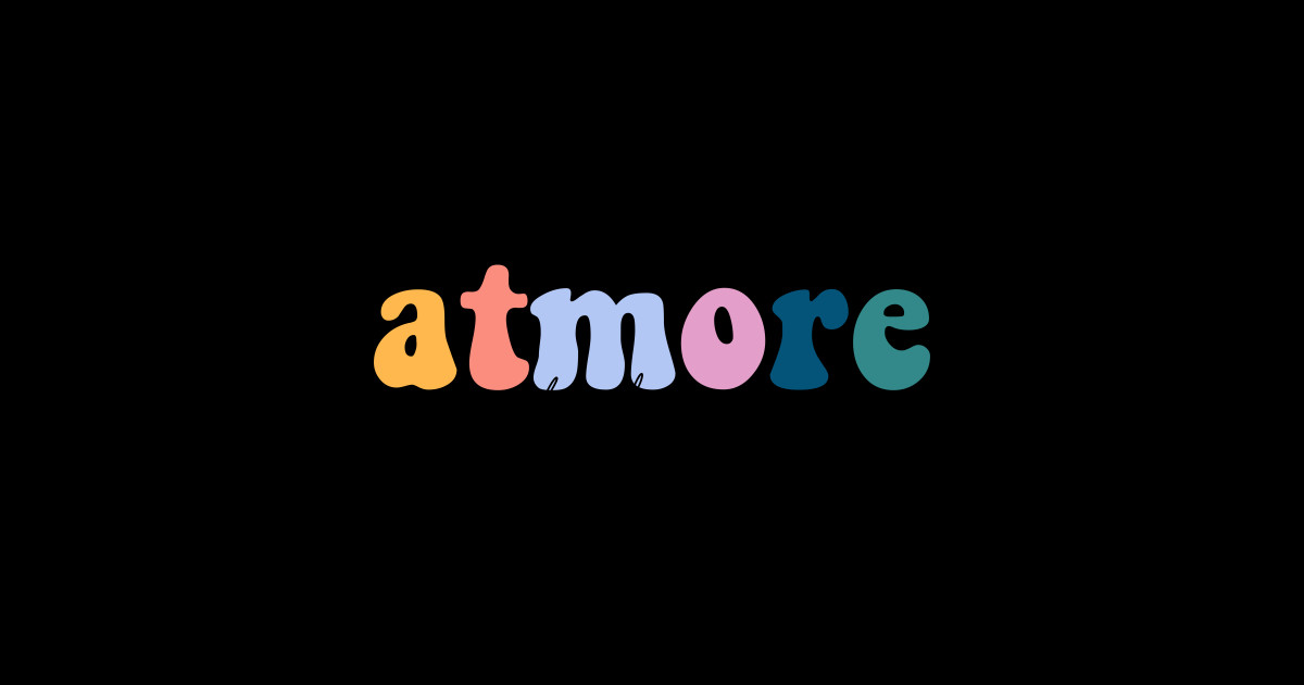 Atmore Alabama Groovy Rainbow Pastel Lettering - Usa - Pin | TeePublic