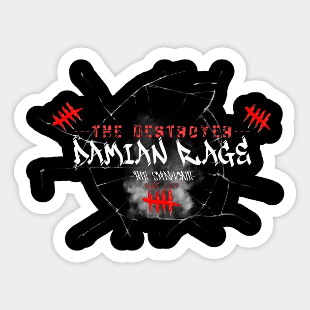 Damian Rage The Destroyer - Kxw - Sticker | TeePublic