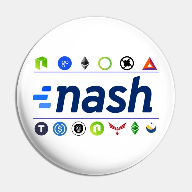 "nash initial coins" - Crypto Clothing - Pin | TeePublic