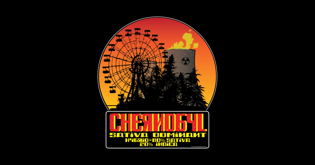 Chernobyl Cannabis Strain Art - Chernobyl Cannabis Strain Art - Sticker ...