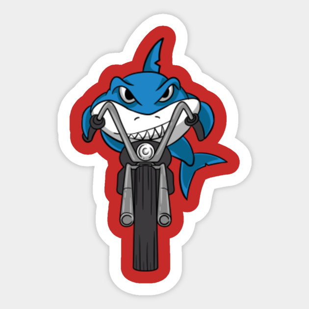 Shark Riding Motorcycle Motocross Bike Shark Design - Shark Riding ...