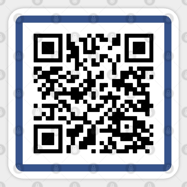 Rick Astley - Never Gonna Give you up QR Code - Rick Roll - Sticker ...