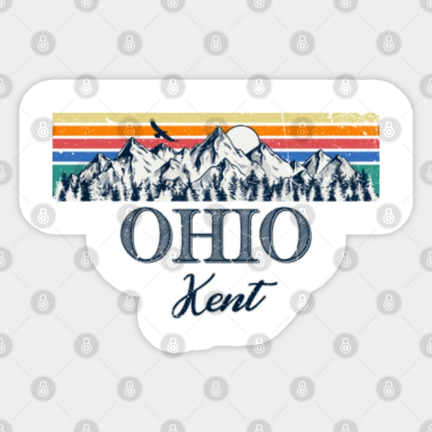 Kent Ohio Retro Vintage Aesthetic - Kent Ohio - Sticker | TeePublic