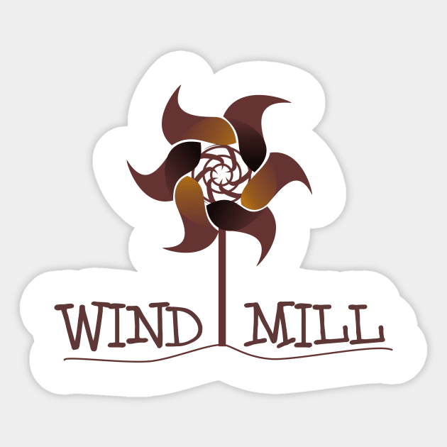 Windmill Earth Day - Windy - Sticker | TeePublic