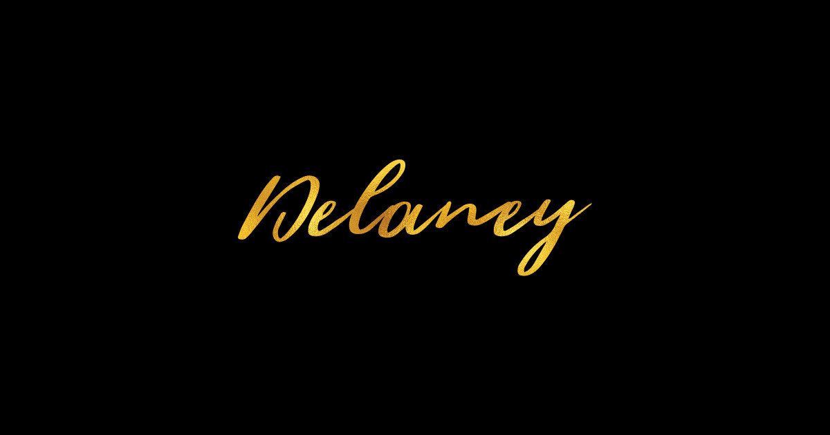 Delaney Name Hand Lettering in Faux Gold Letters - Delaney - Sticker ...