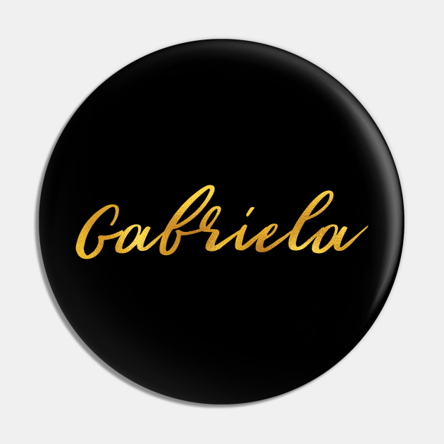 Gabriela Name Hand Lettering in Faux Gold Letters - Gabriela - Pin ...