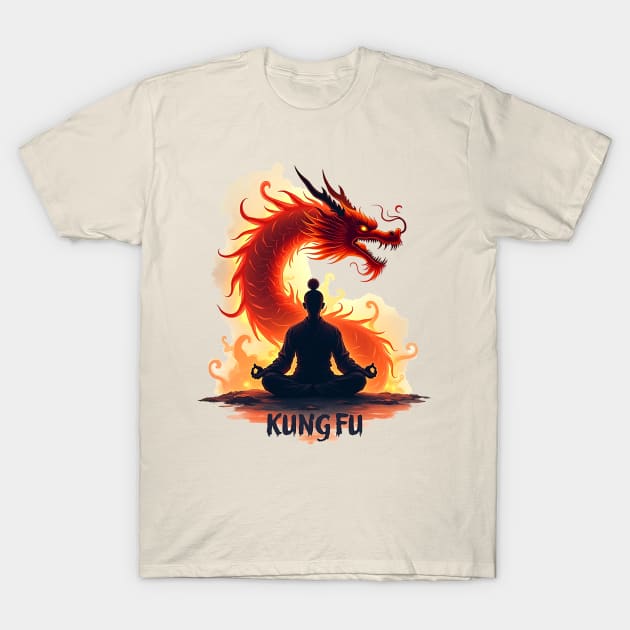 Kung Fu Fire Dragon - Kung Fu - T-Shirt | TeePublic