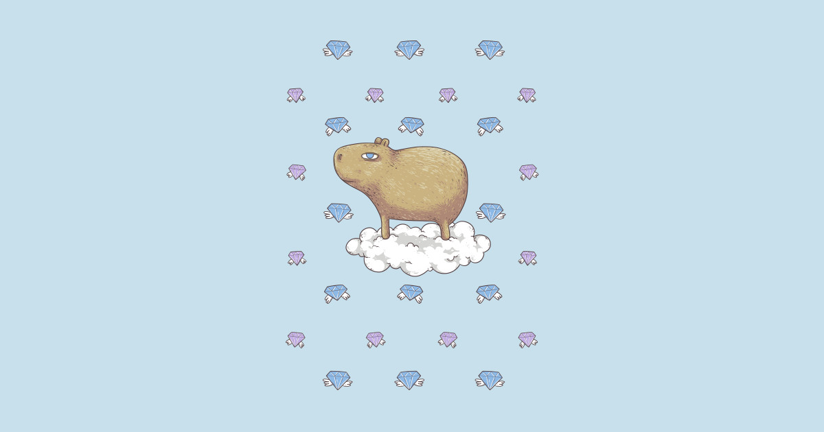 Capy in the Sky with Diamonds - Capybara - T-Shirt | TeePublic
