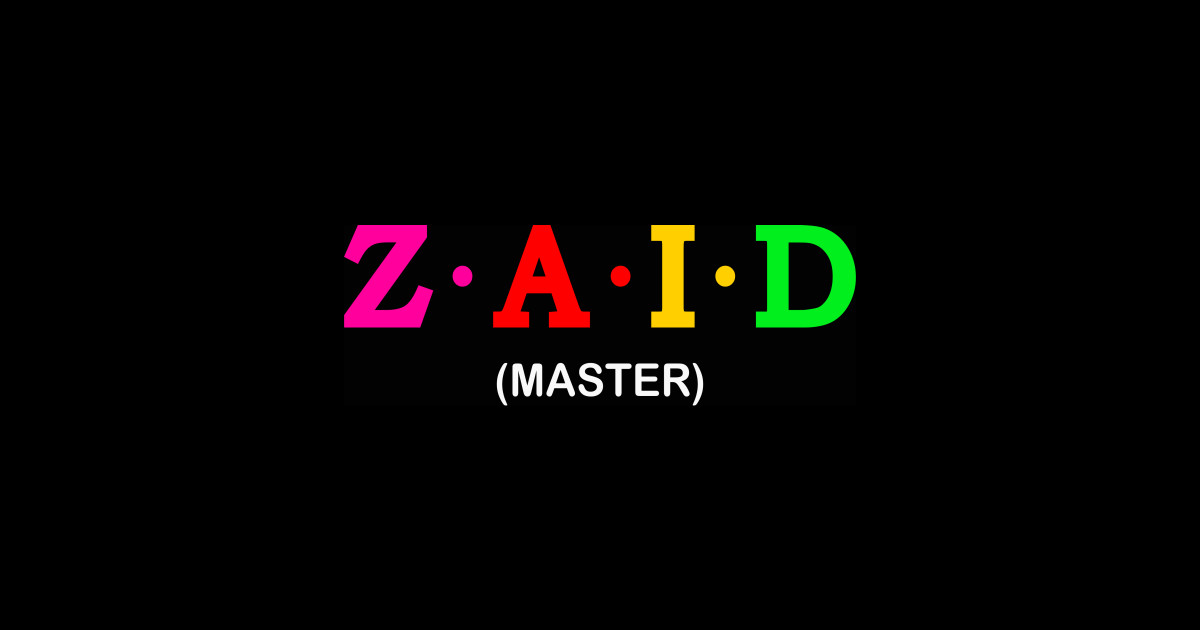 Zaid - Master - Zaid - Sticker | TeePublic
