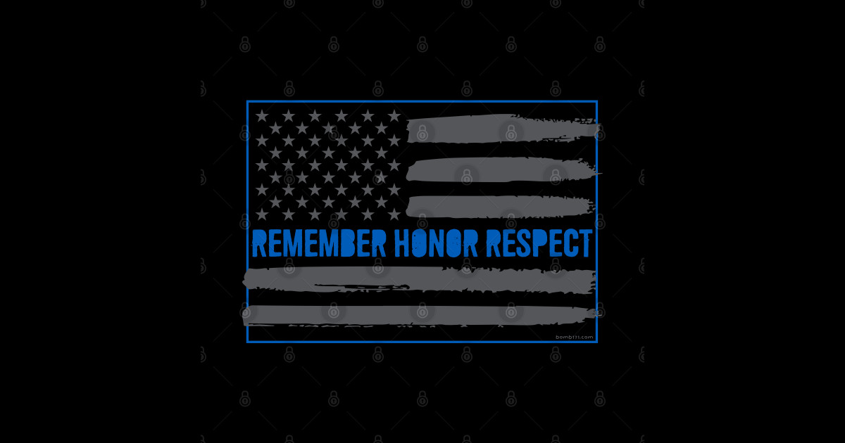 Remember Police Flag - Police - Sticker | TeePublic