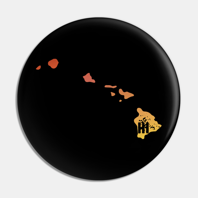 US state pride: Stamp map of Hawaii (HI letters cut out) - Hawaii State ...