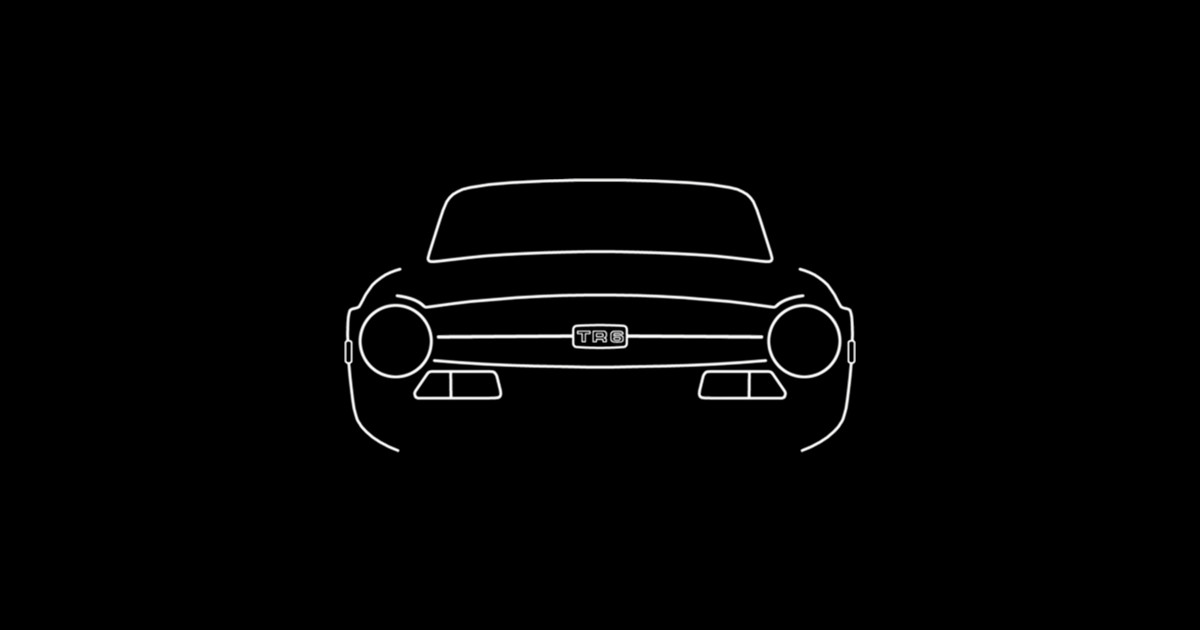 Triumph Tr6 British Car White Outline - British Car Outline - Posters ...
