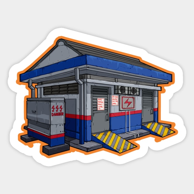 Stylize Building TNB Electrical substation - Building Themed Sticker ...