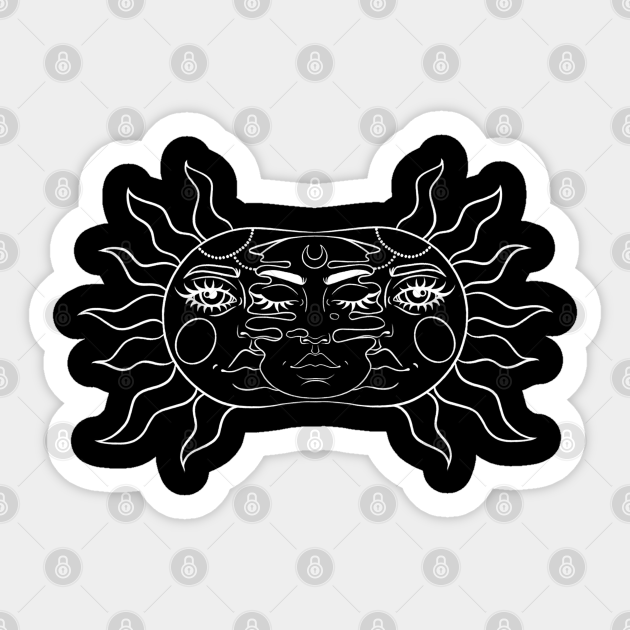 Sun and Moon - Sun And Moon - Sticker | TeePublic