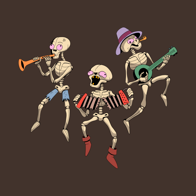 Skeleton Band - Halloween - T-Shirt | TeePublic