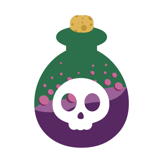 Cute Poison Bottle - Psychic Cat - T-Shirt | TeePublic