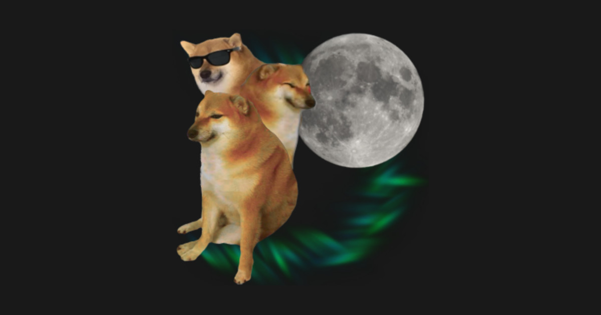 3 Cheems Moon v.2 - 3 Wolf Moon - T-Shirt | TeePublic