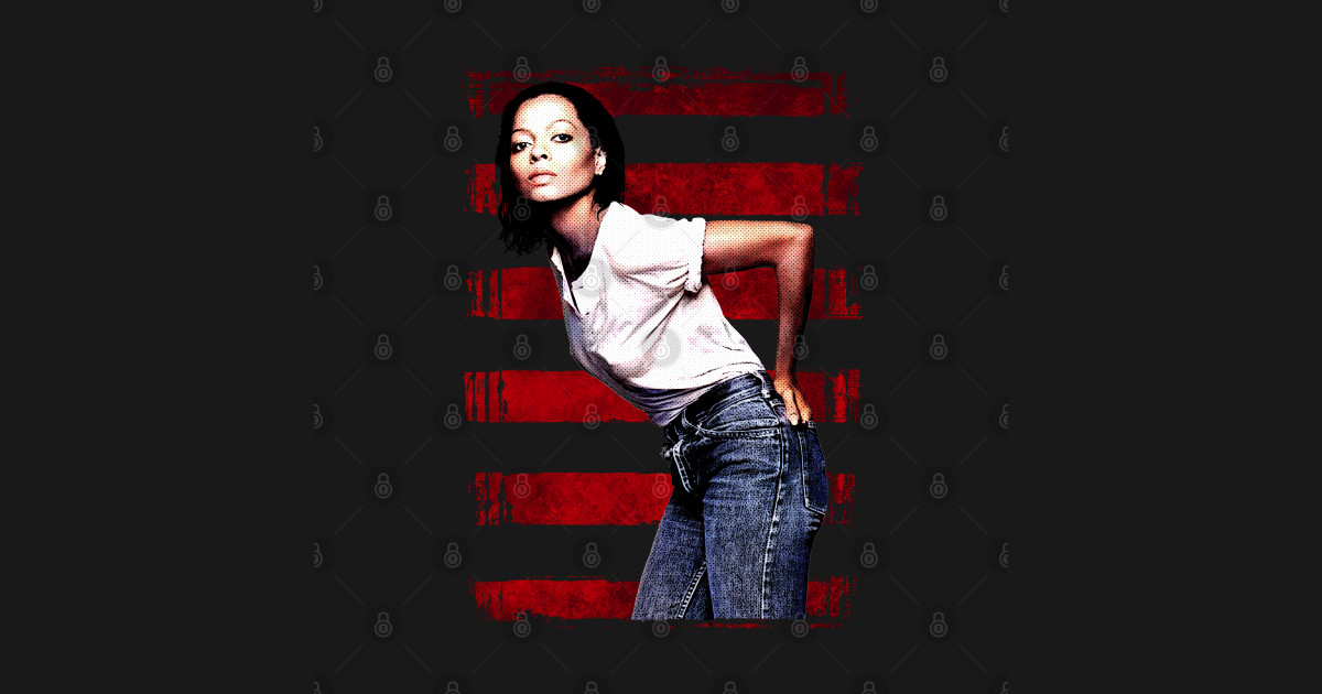 Diana Ross-Vintage Style-Red Stripes - Diana Ross - T-Shirt | TeePublic