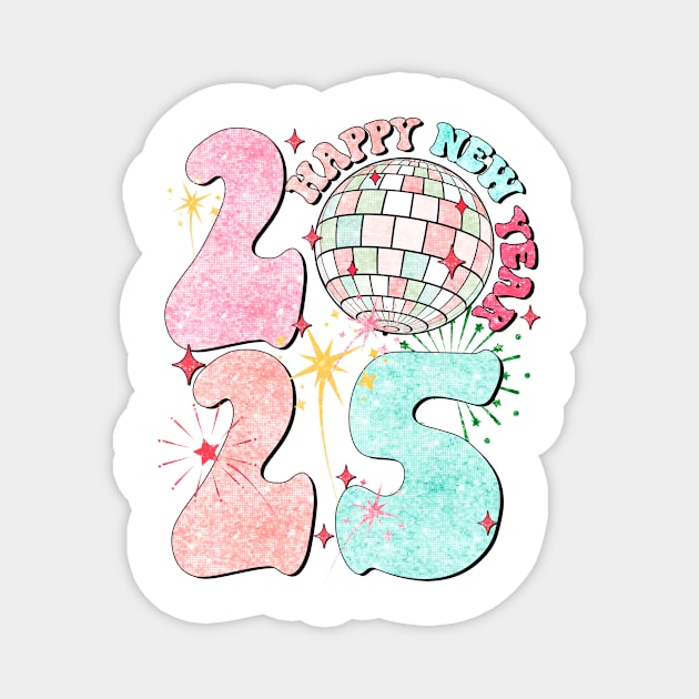 2025 New Years Eve Groovy Disco Ball - New Years Eve - Magnet | TeePublic