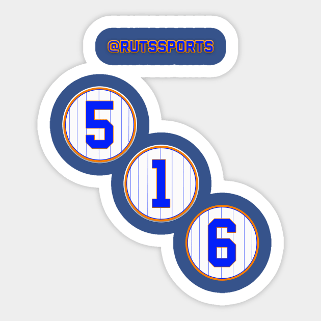 Rep Your Area Code (NY NL 516) - Mets - Sticker | TeePublic