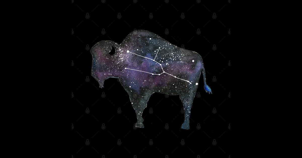 Bison Constellation - Bison - Sticker | TeePublic
