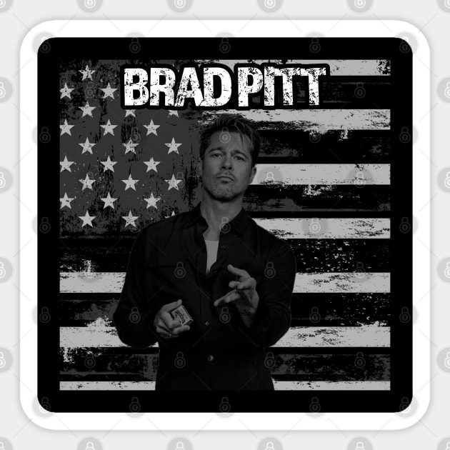 Brad Pitt / Movies Style - Brad Pitt - Sticker | TeePublic