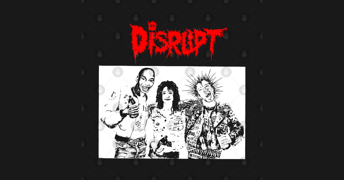 90s Music Crust Punk Band - Disrupt - T-Shirt | TeePublic