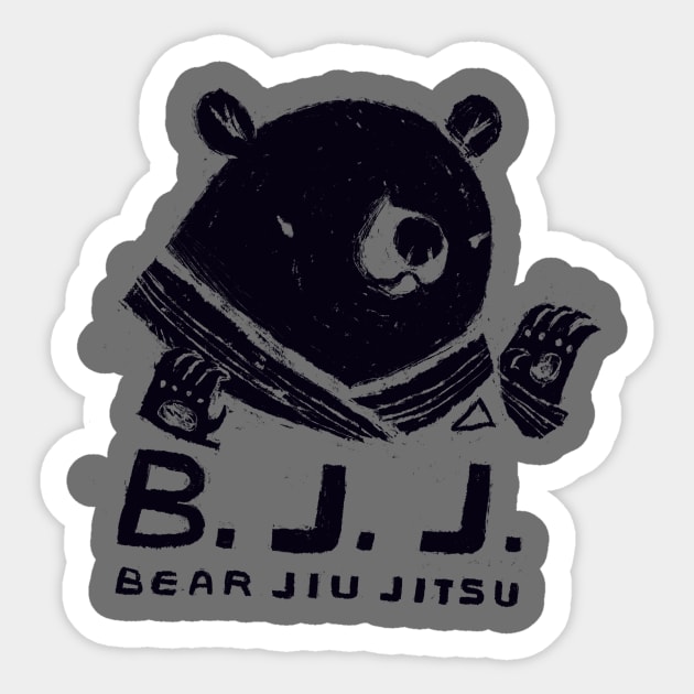 bear jiu jitsu - Bjj - Sticker | TeePublic