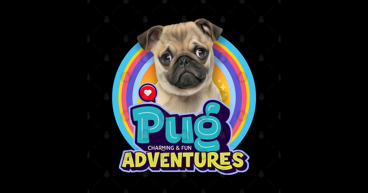 pug dog - Pug - Sticker | TeePublic