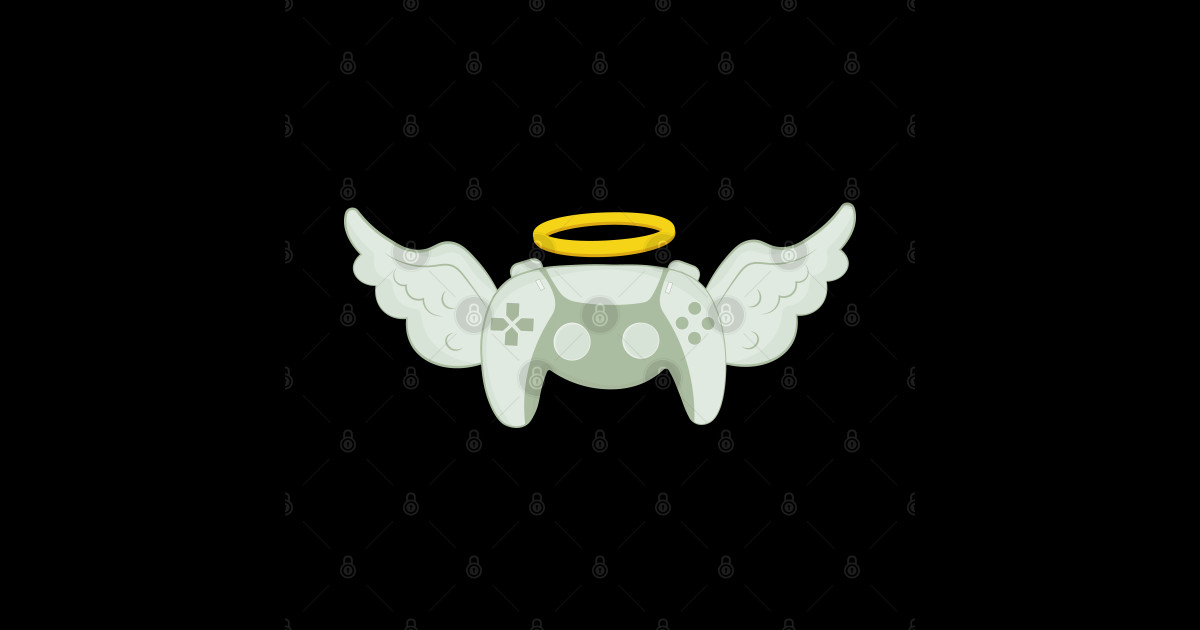 Angel Of Gamer - Gaming - Sticker | TeePublic