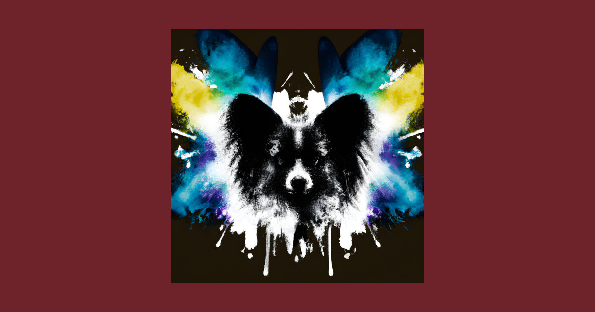 Papillon Spray Paint Art - Papillon Dog - T-Shirt | TeePublic
