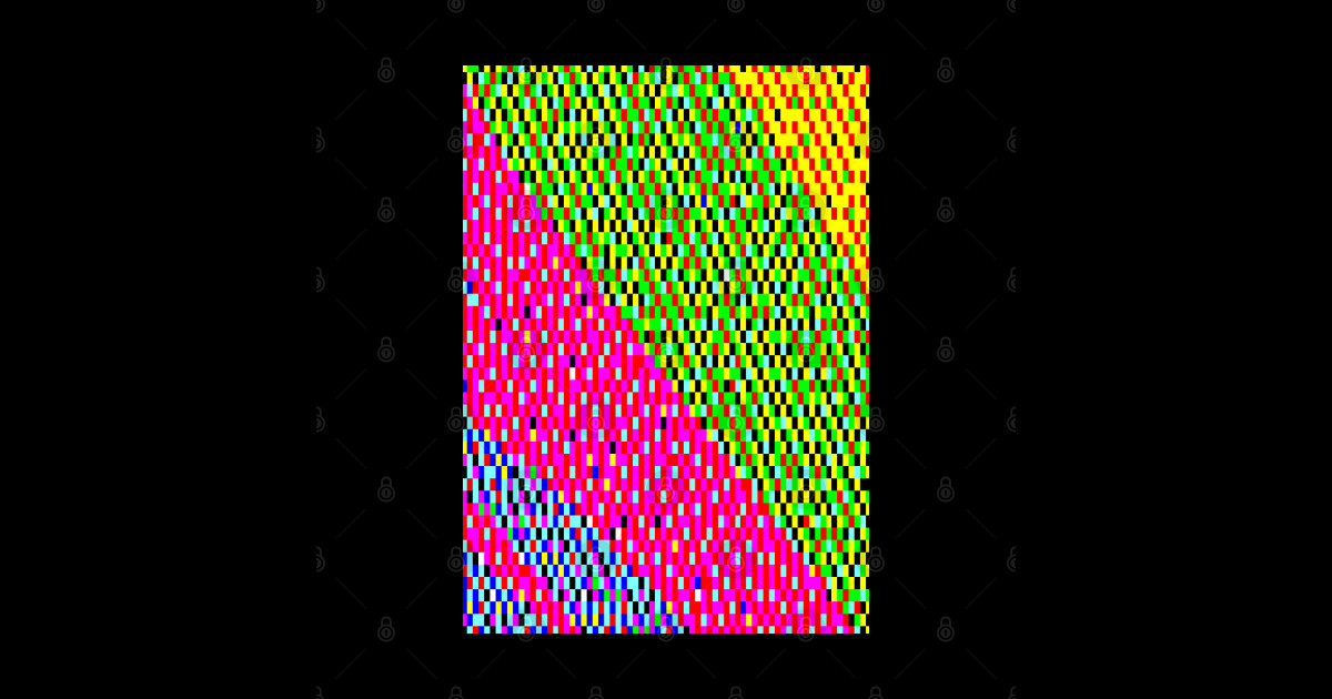 Retro Rad Pixel Art Color Waves - Retro - T-Shirt | TeePublic