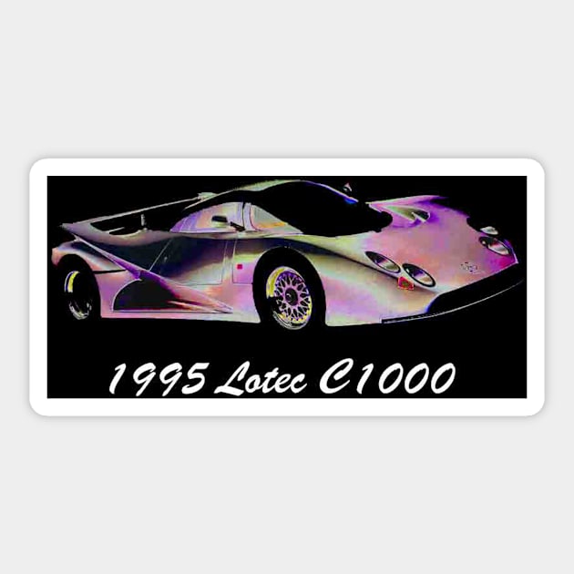 1995 Lotec C1000 Classic Super Car - Sports Car - Sticker | TeePublic
