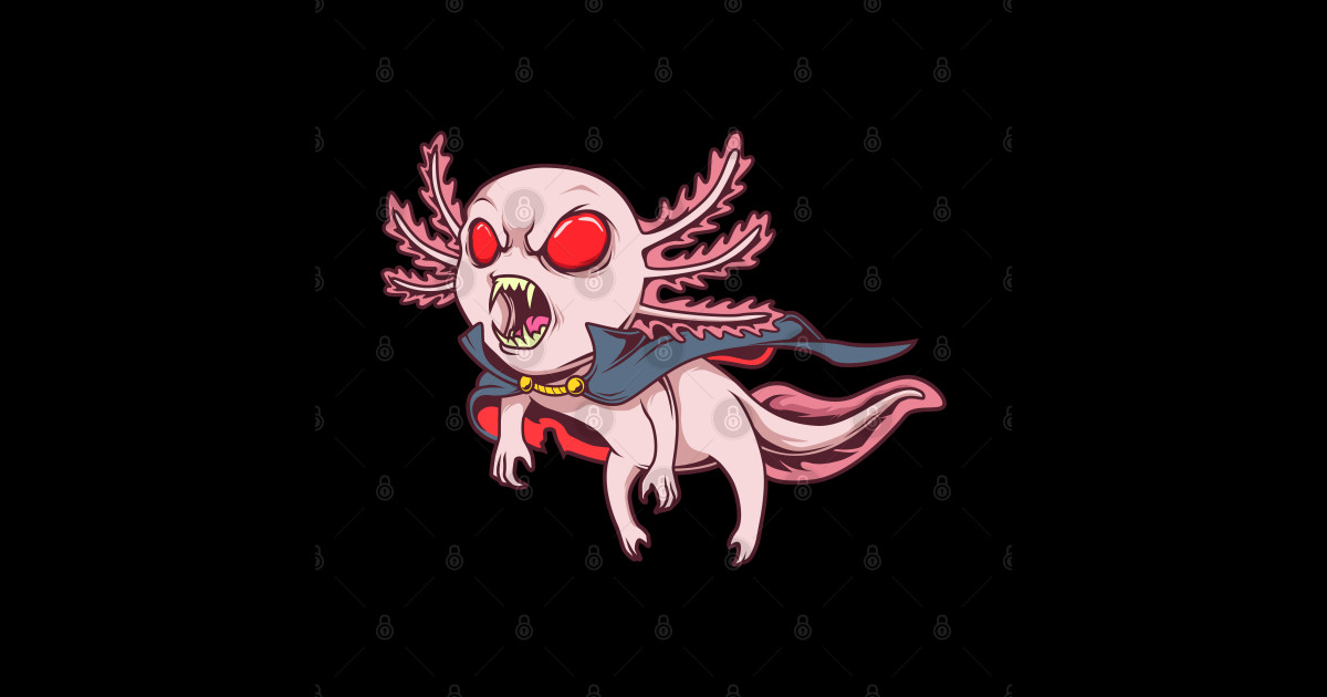 Monster animals - vampire axolotl - Vampire Axolotl - Posters and Art ...