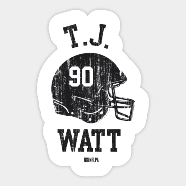 T.J. Watt — Pittsburgh Helmet Font Legacy - Tj Watt - Sticker | TeePublic