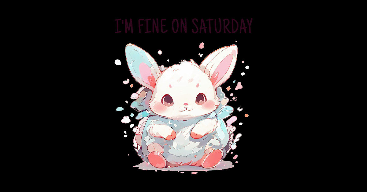 Fine saturday rabbit - Rabbit - Sticker | TeePublic