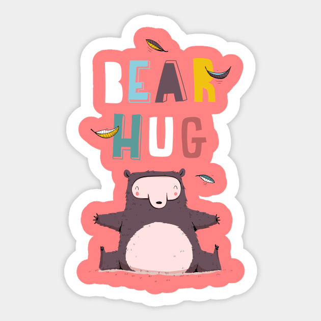 Bear hug - Bear Hug - Sticker | TeePublic