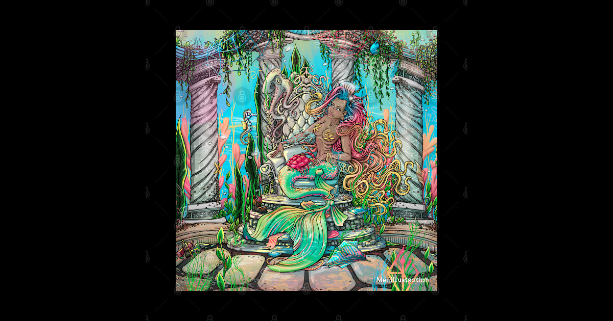 Mermaid Reva Prisma - Mermaid - Sticker | TeePublic