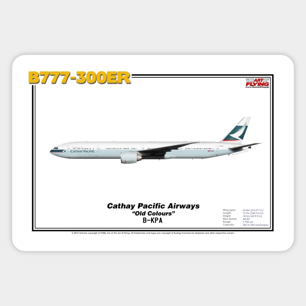 Boeing B777-300ER - Cathay Pacific Airways "Old Colours" (Art Print ...