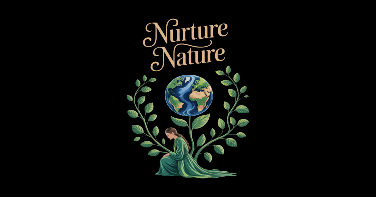 Nurture Nature Sustainable Floral Vine - Nurture Nature - Sticker ...