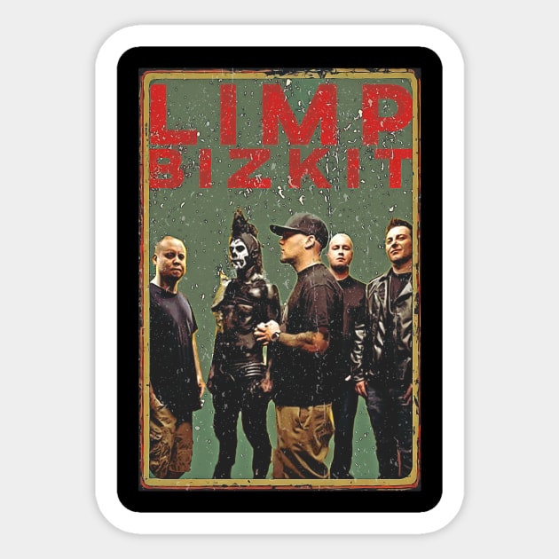 Limp Bizkit | Vintage Rtro Poster - Limp Bizkiz - Sticker | TeePublic
