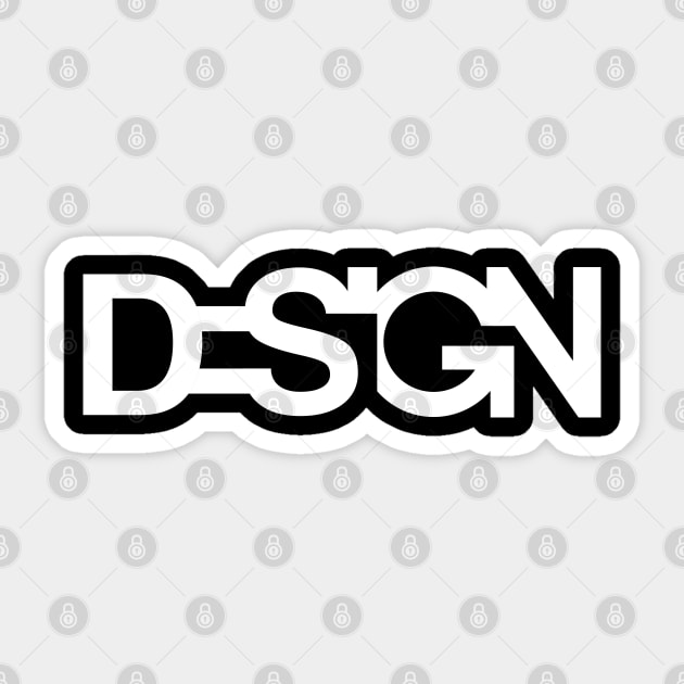 Word DESIGN written in white over black background - Designs - Sticker ...