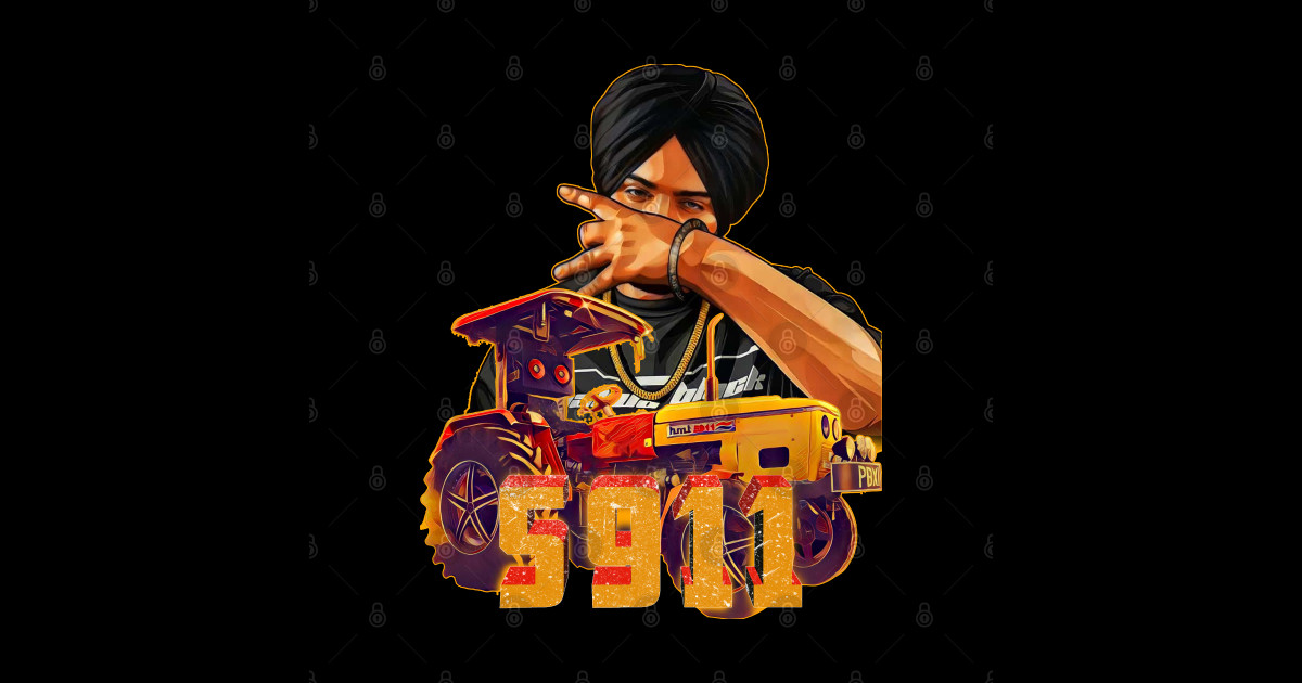 Sidhu Moose Wala x 5911 Tractor - Moose Wala - Sticker | TeePublic