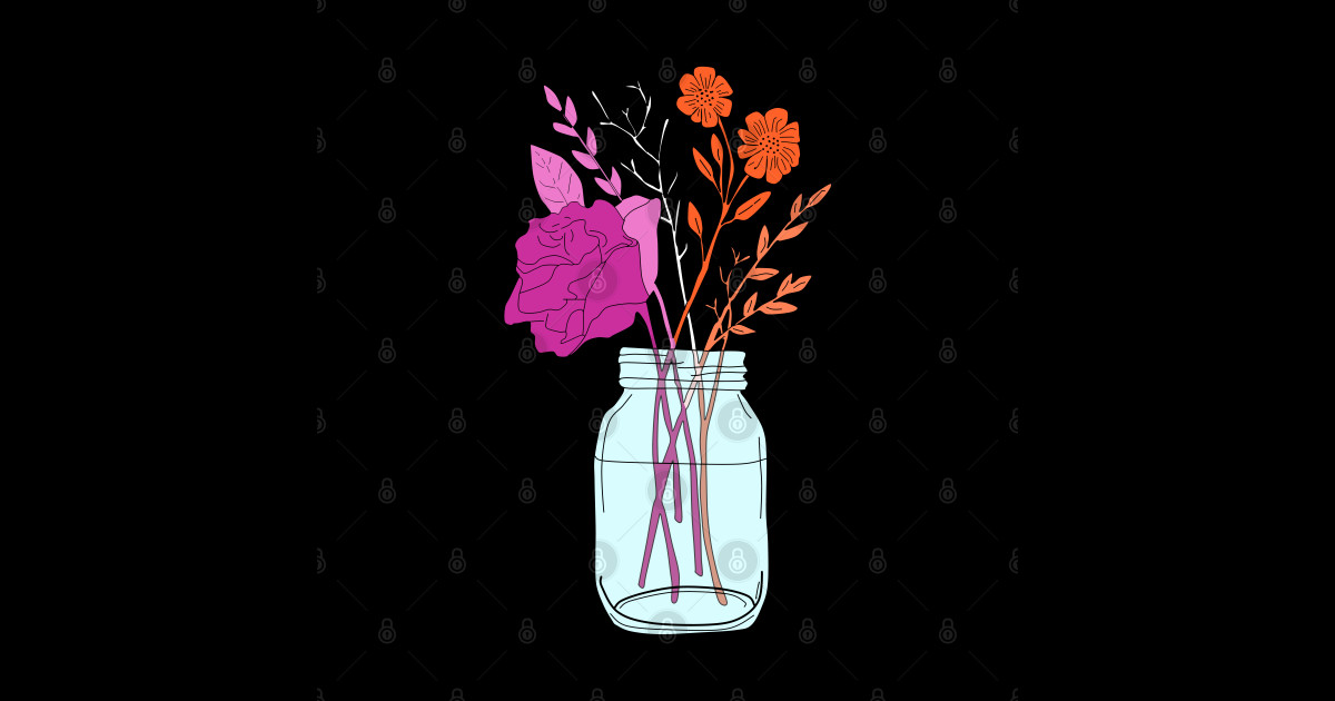 Lesbian Pride Flower Bouquet Lesbian Pride Sticker Teepublic