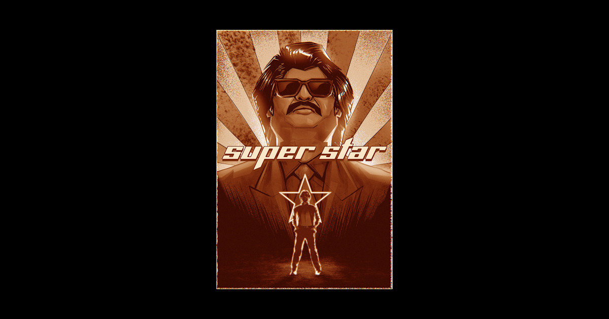 Super star rajini - Super Star - Sticker | TeePublic