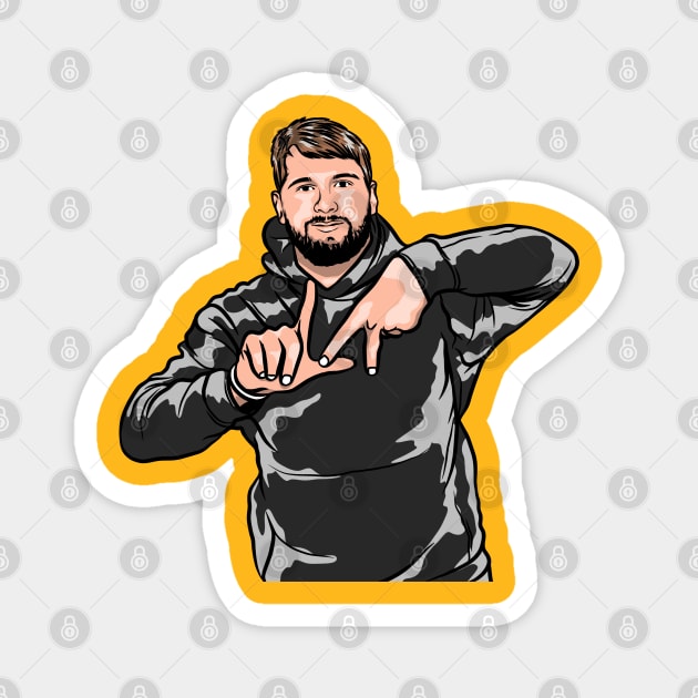LA Sign Luka Doncic Cartoon - Luka Doncic Lakers - Magnet | TeePublic