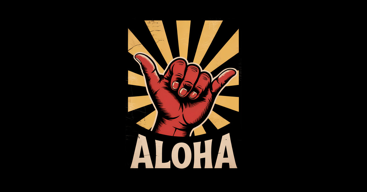 Hawaiian Hawaii Shaka Sign Summer - Hawaiian Hawaii - Sticker | TeePublic