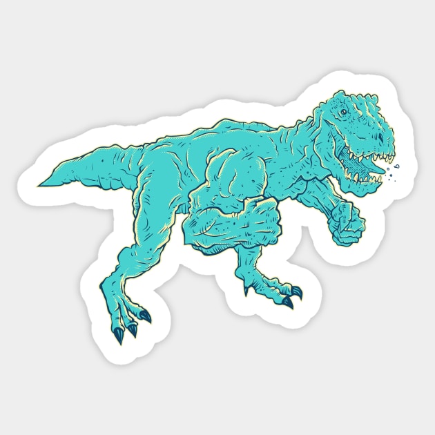 Buff T-Rex Dad - Dinosaur - Sticker | TeePublic