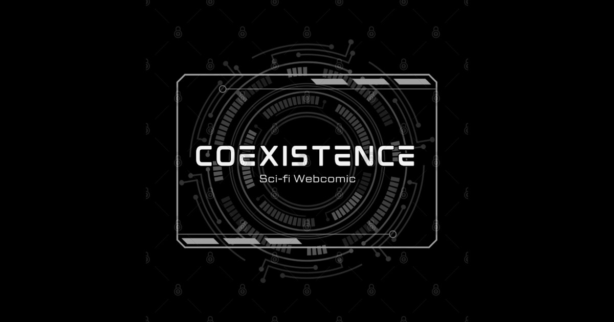 coexistence logo gray - Sci Fi - Sticker | TeePublic